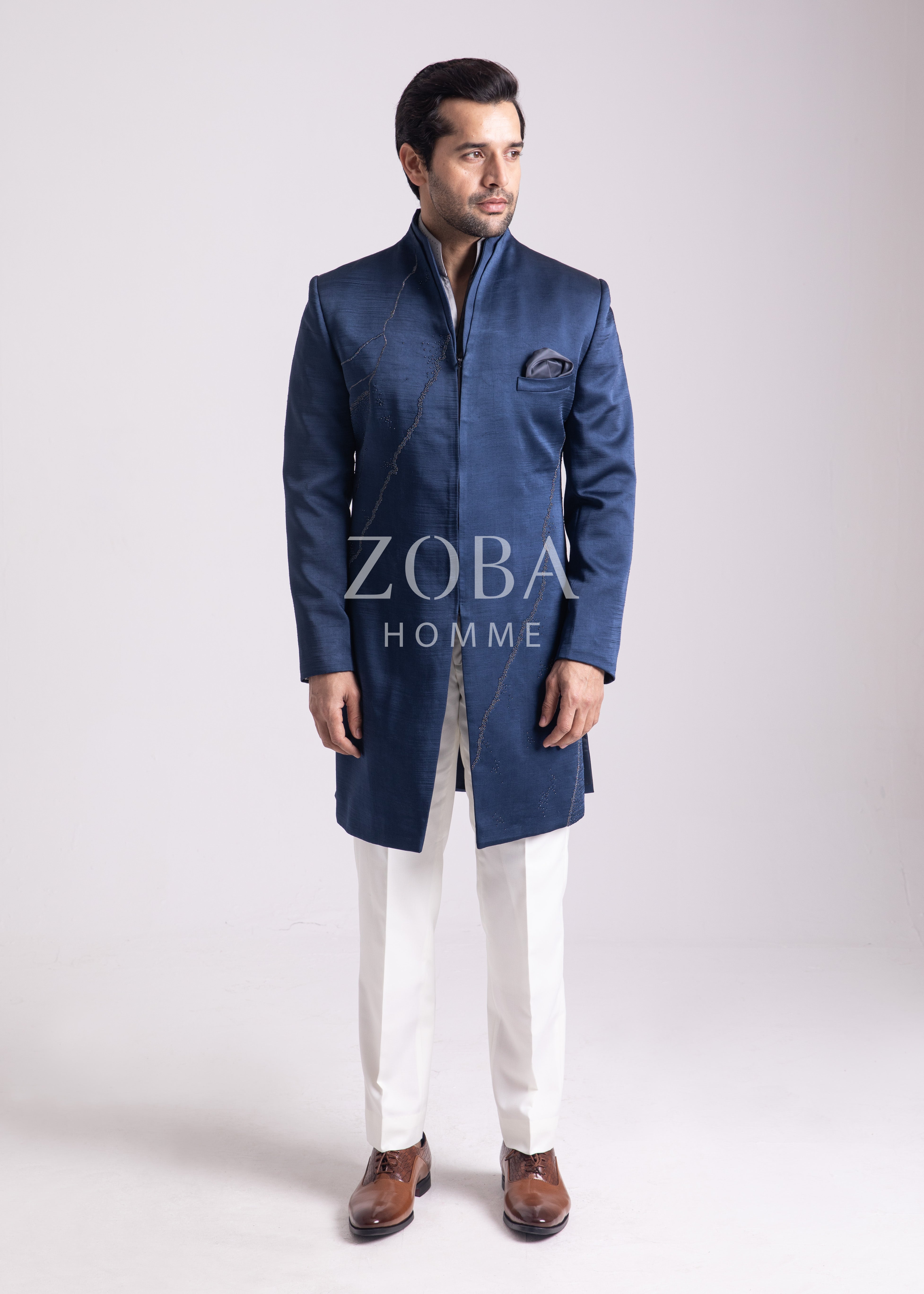 Cataclasite Cobalt Indo Western Set – ZOBA HOMME